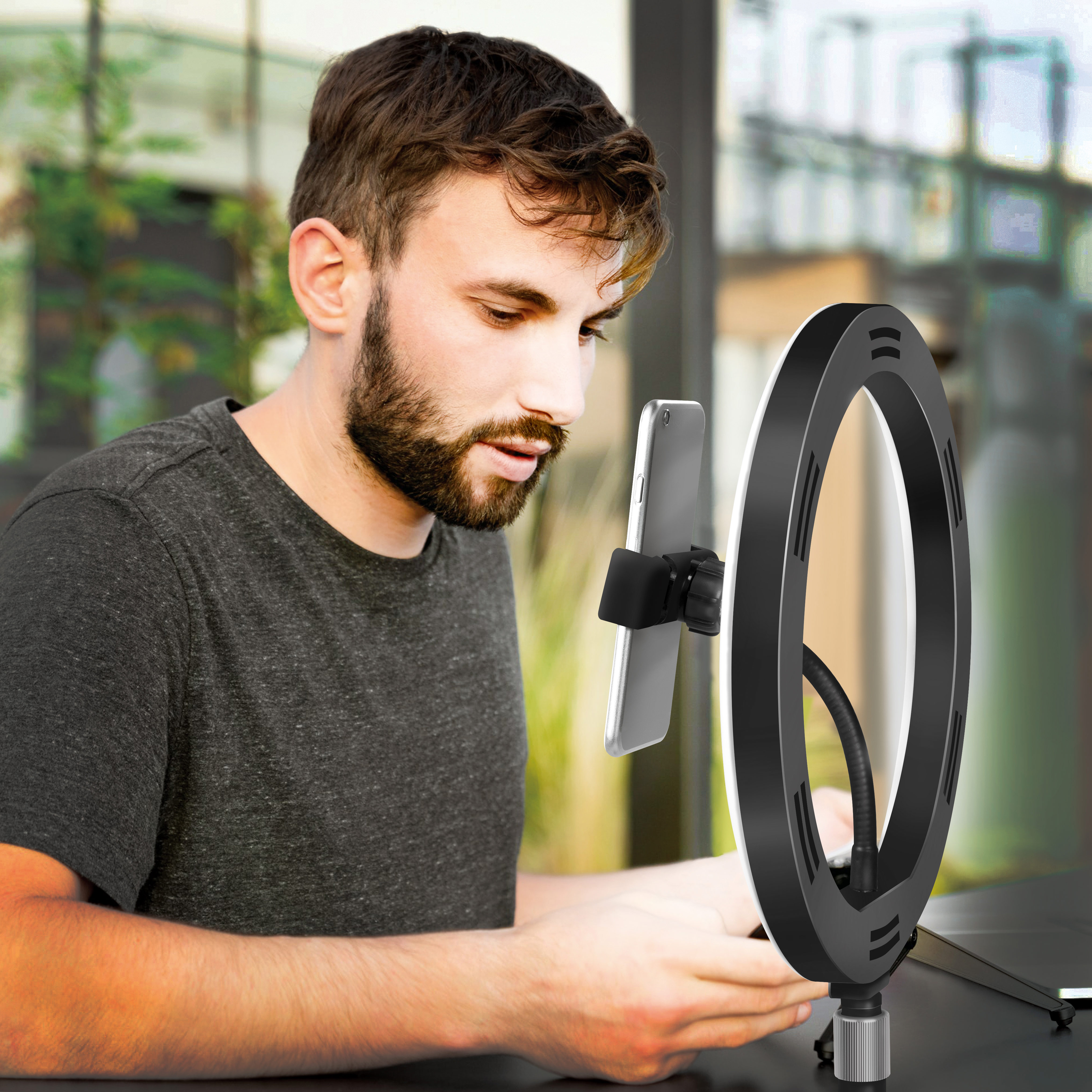 Ring light för smartphone Ø25cm m bordsstativ