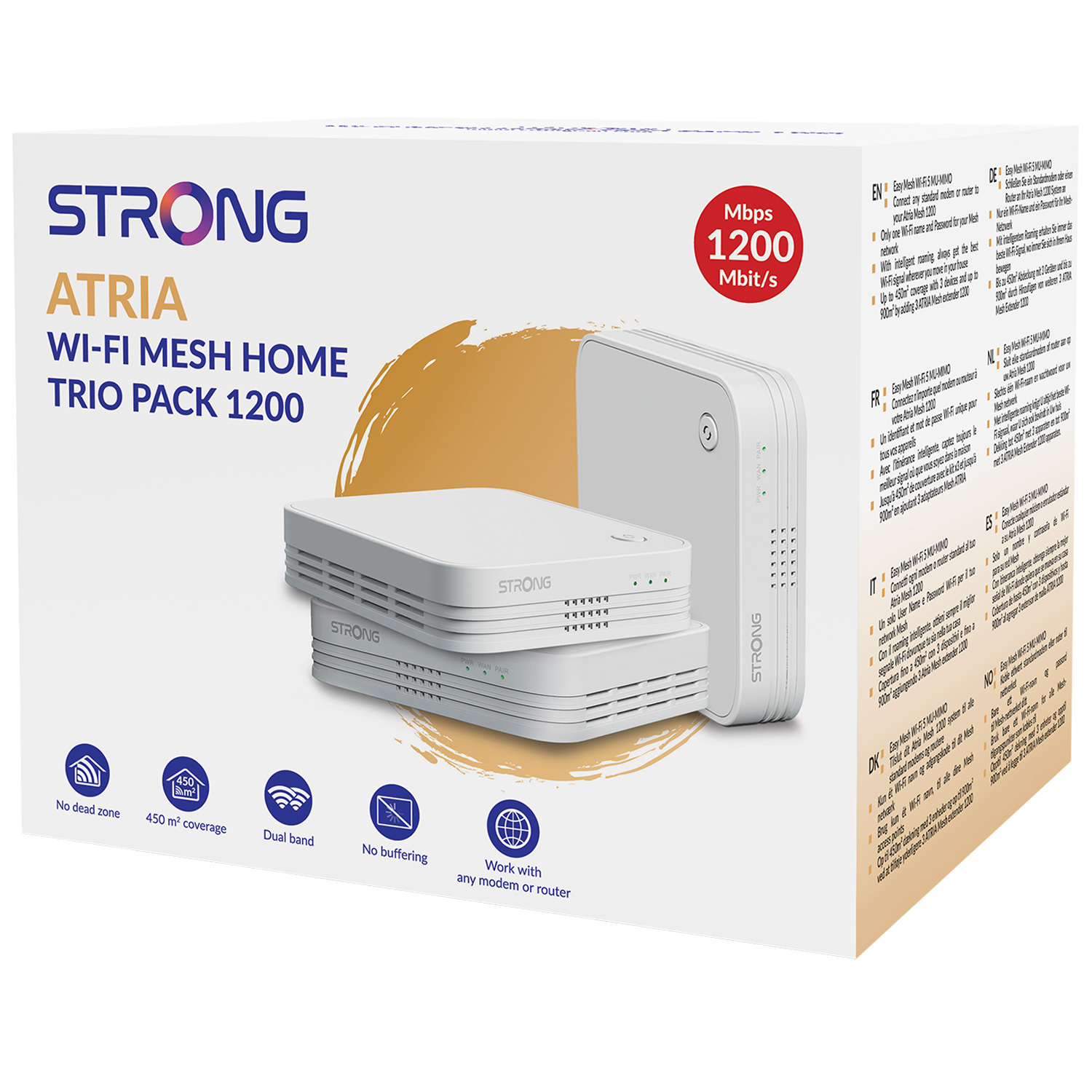 Atria WiFi Mesh 1200 Home kit 2,4+5GHz 3-pack